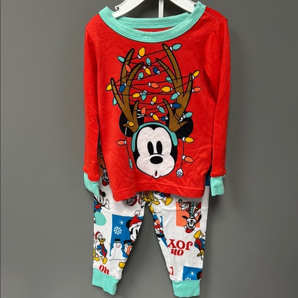 Disney | Pajamas | Disney Kids Pajamas Red And Blue Mickey Mouse Set ...
